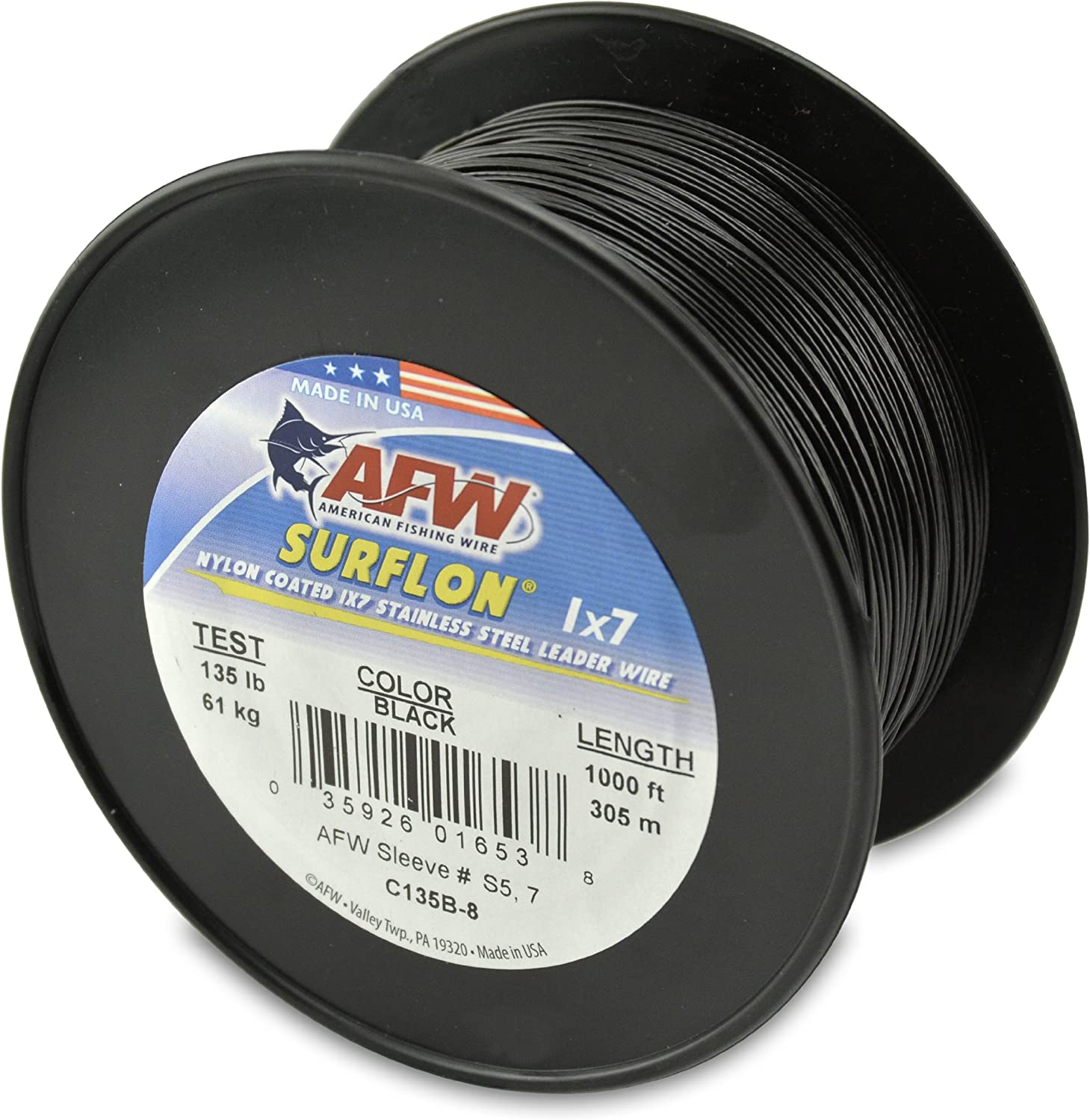 American Fishing Wire Surflon Nylon Coated 1X7 Stainless Steel Leader ...