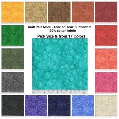 Sunflower Tone on Tone Pick SIZE & from 17 COLORS 100% cotton fabric | eBay