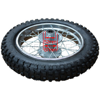 12" Rear Wheel Rim Assembly 3.0-12 Tire 12mm Axle for Disc Brake Dirt ...