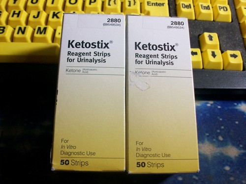 100 KETOSTIX REAGENT STRIPS FOR URINALYSIS, EXP 11-24 & 2-25, 2 SEALED ...