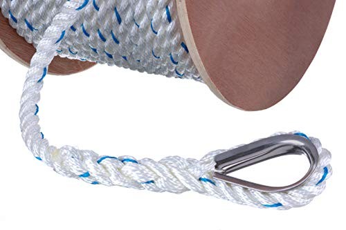Boat Anchor Line Rope, 3-Strand Twisted 5/8 In. X 250 Ft. | eBay