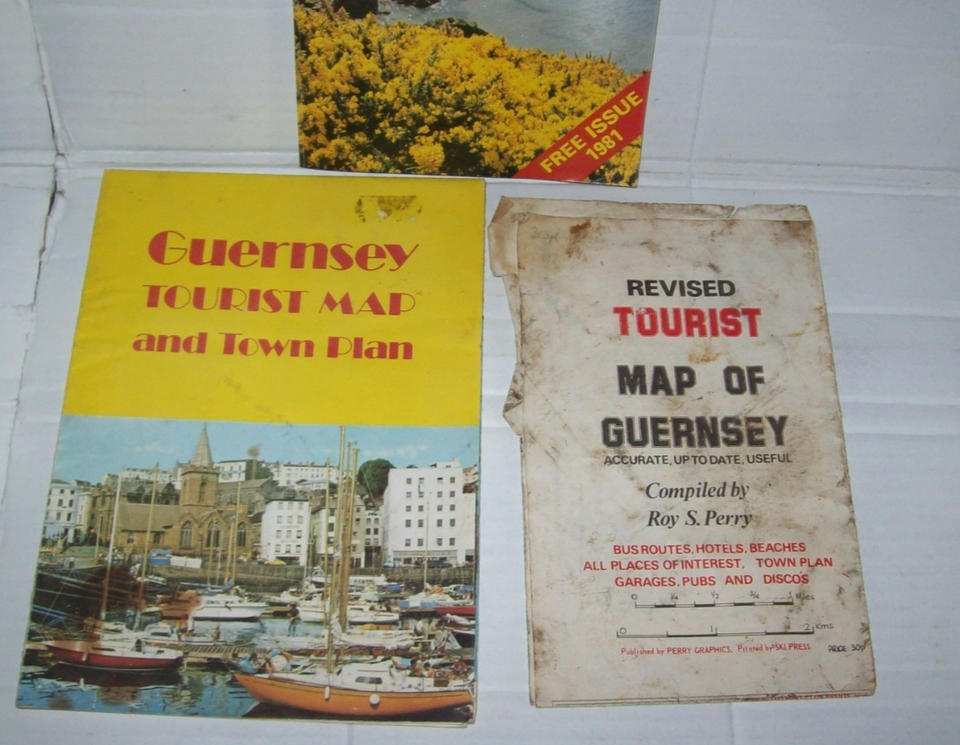 Vinatge what's on in Guernsey Tourist Guide Plus 2 Tourist Maps | eBay UK