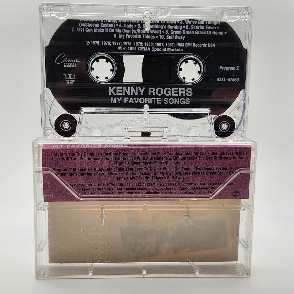 Kenny Rogers My Favorite Songs Cassette 1991 CEMA Special Markets 4XLL ...