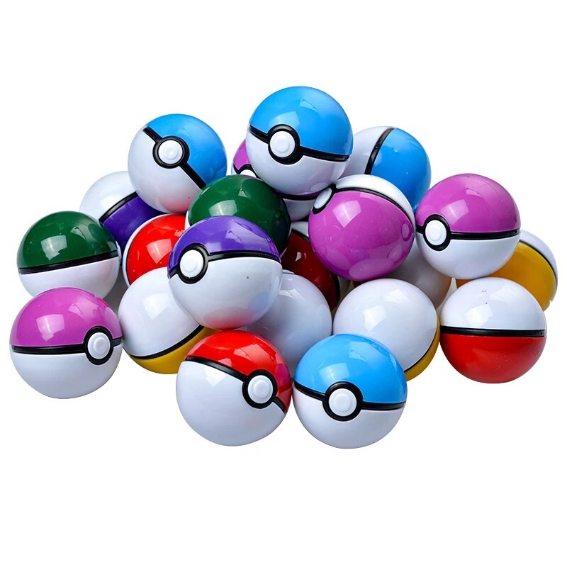 24 Mini 2” Pokeballs with 24 Random Action Figures Kids Bday Party Gift ...
