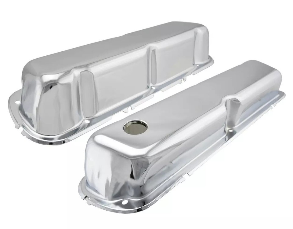 SB Ford 302 5.0L Chrome Valve Covers Fits 1986-1995 Fox Body Mustang ...