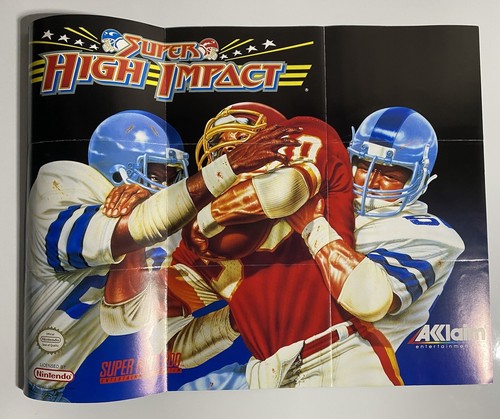 Super High Impact- Football (Super Nintendo SNES 1993) SNES Rare Poster ...