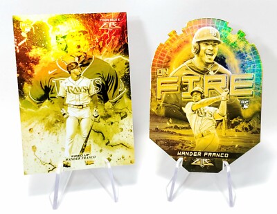 2022 Topps Fire Wander Franco Rookie Gold Minted Holo On Fire and Fired ...