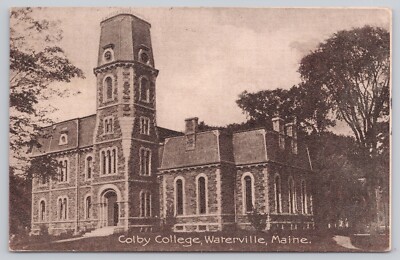 Postcard ME Waterville Maine Colby College N.E. Paper & Stationery Co ...
