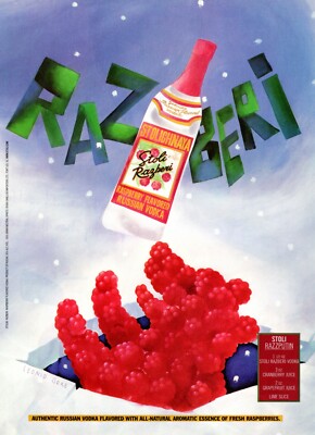 Modern print beverage advertisement for STOLI RAZBERI Russian Vodka ...