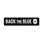 Badge Back The Blue Sign, Custom Police Support, Personalized Metal ...