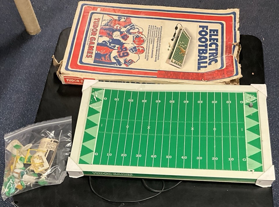 Vintage Tudor Electric Football Game, Original Box, missing/broken ...