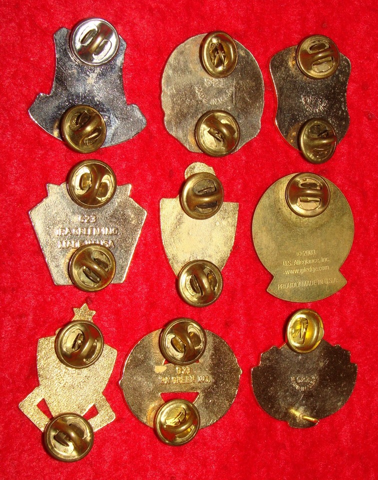 9 Vintage Enameled US Army & Military Unit Insignia & Crest Pins - some ...
