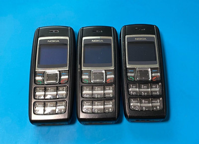 3 X Nokia 1600 Mobile Phones, Black, Classic Retro, Orange Network ...