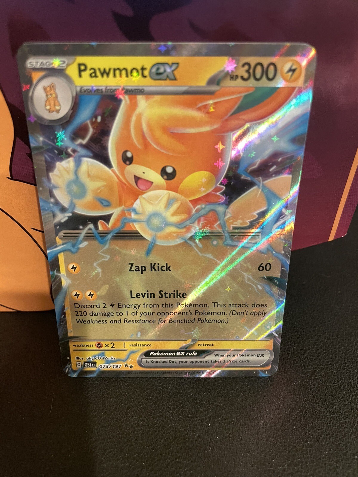 Pokémon TCG Pawmot ex SV03: Obsidian Flames 073/197 Holo Double Rare | eBay