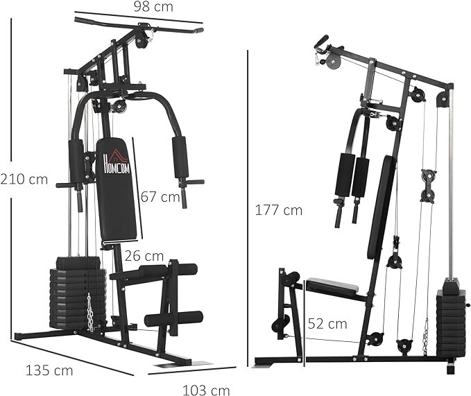 Homcom Multifunction Gym for Total Body Workout- Home, Gym | eBay