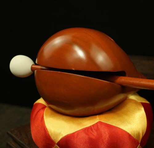 5" Camphorwood Buddhist Lay Monk Wooden Fish Mokugyo Temple Block Muyu ...