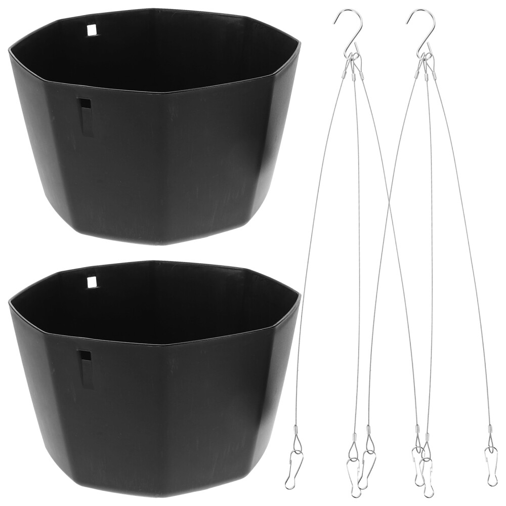 2 Pcs Chlorophytum Flower Pot Stainless Steel Rope Pots Decor | eBay