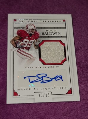 2016 National Treasures Autograph Jersey GU Seahawks Doug Baldwin /25 ...