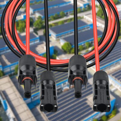 1 Pair Solar Panel Extension Cable 6mm2 Wire Black & Red 10 AWG ...