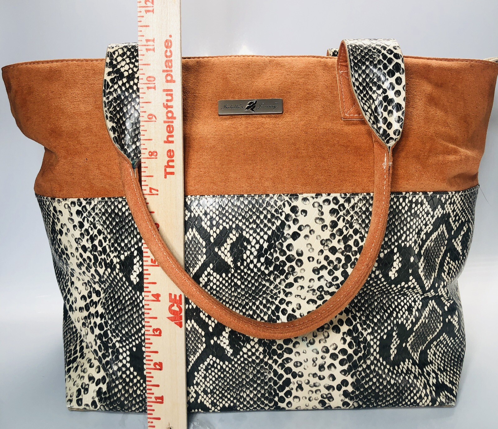 Isabella's Journey Faux Snakeskin Leather Large Handb… - Gem