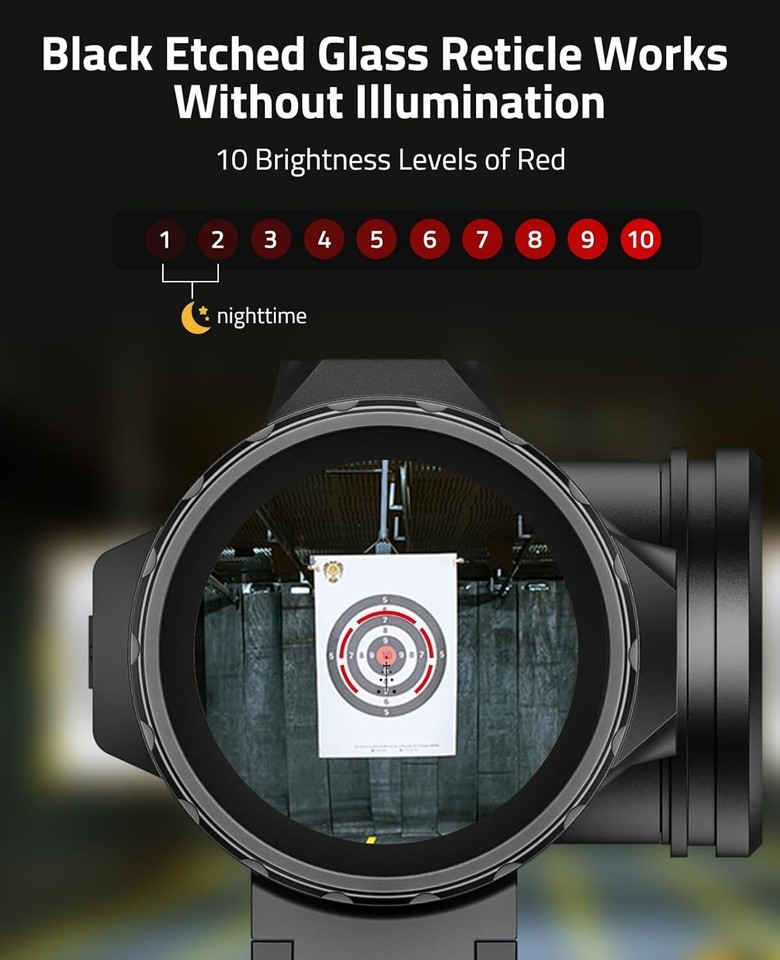 WolfCovert 3X Prism Scope, Electronic Button Control Compact Prism ...