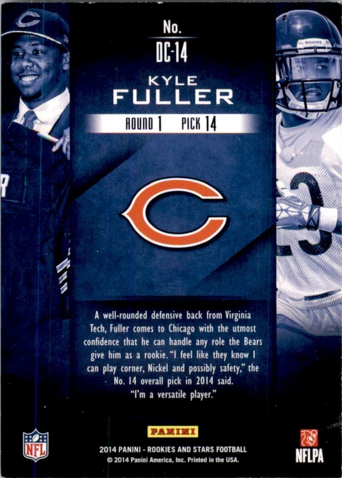 2014 Panini Rookies & Stars Draft Class Kyle Fuller Chicago Bears #DC-14 | eBay