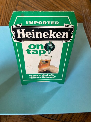 Nice HEINEKEN ON TAP Cardboard BEER ADV Table Tent | eBay