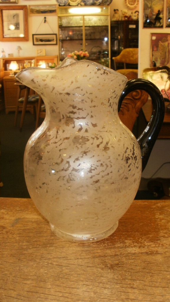 Fenton Ming 10 " Crystal Pitcher with Black Handle | eBay