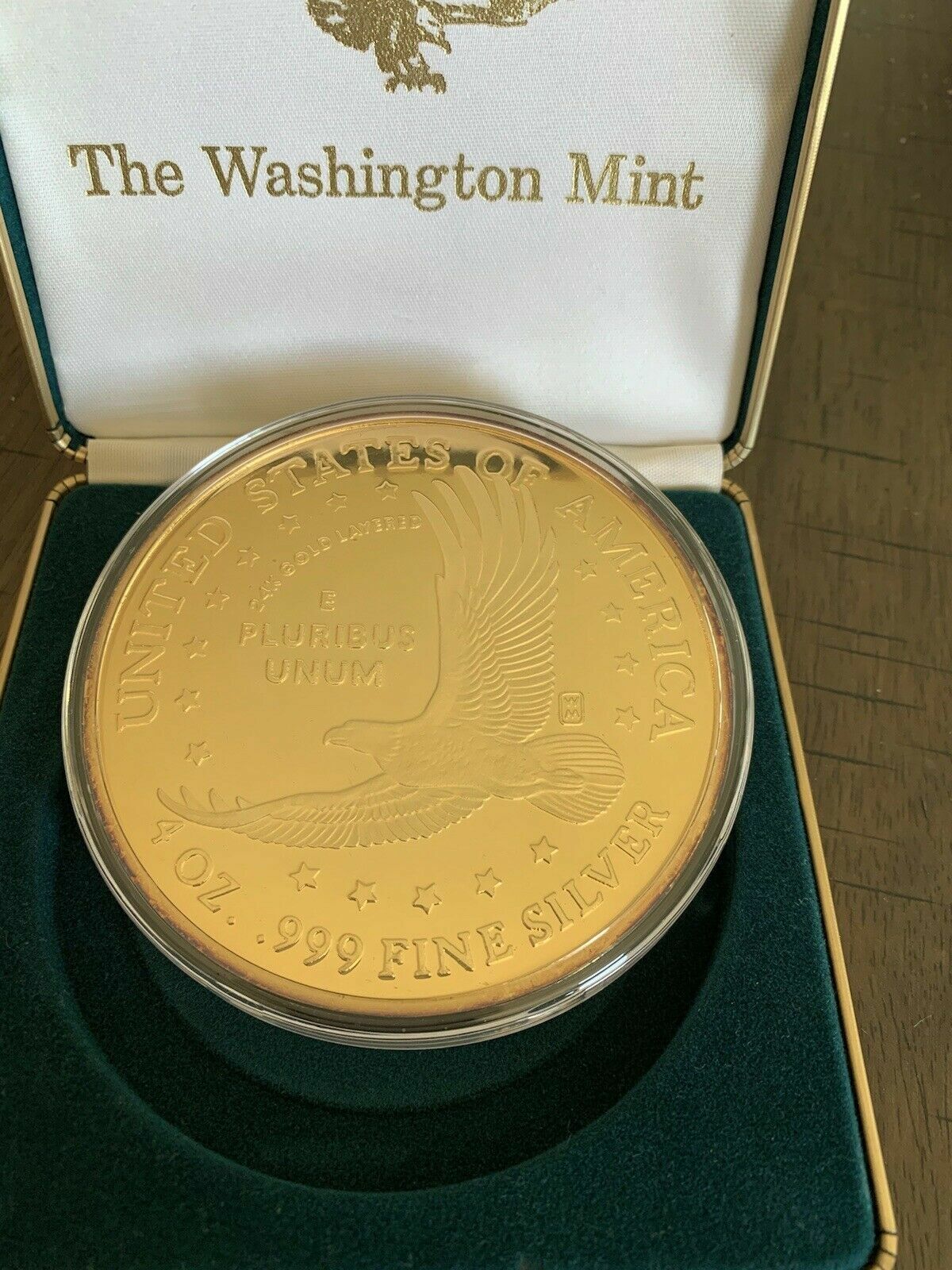 Washington Mint 2000 Giant Quarter-Pound 4 oz Golden Proof Sacagawea ...