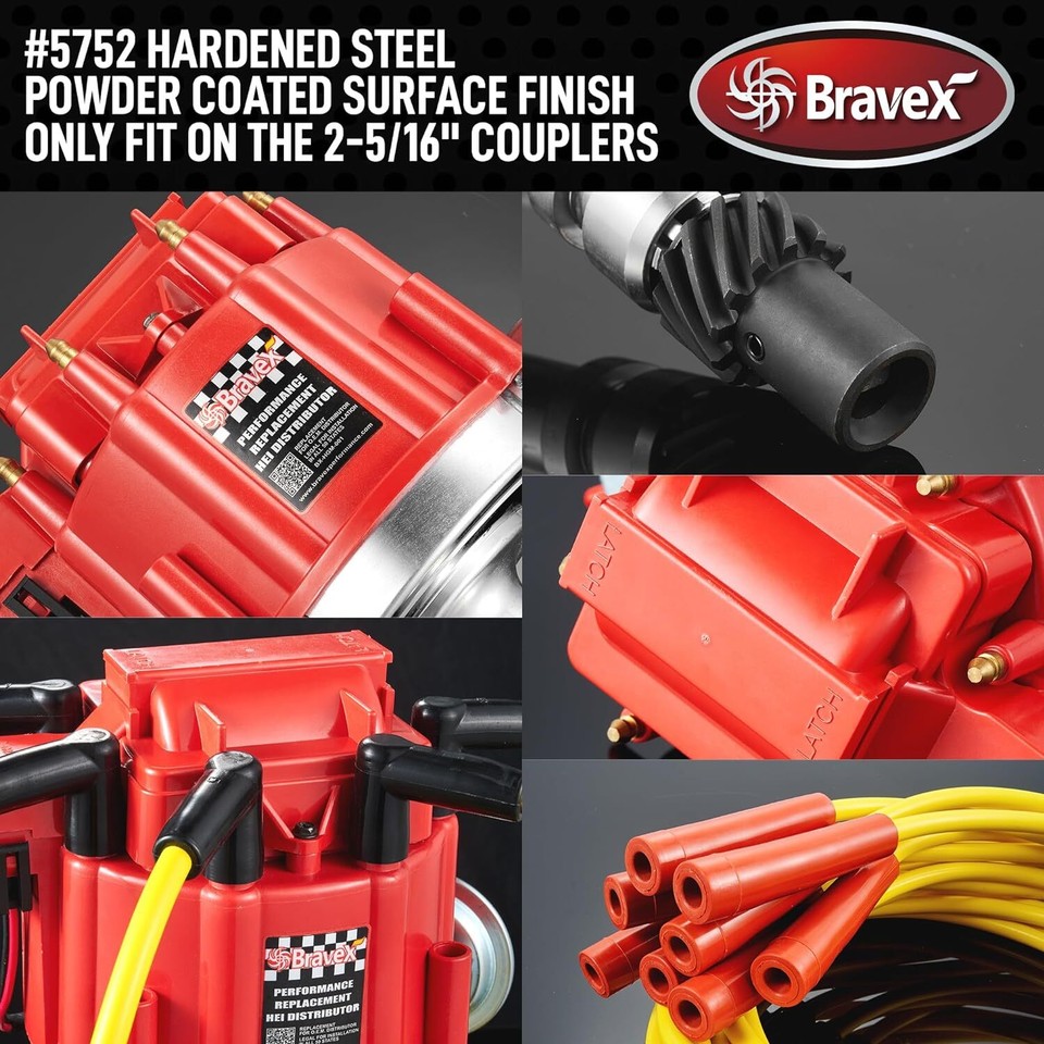 HEI Distributor for Chevy Small Big Block w/ Spark Plug Wires Ignition ...