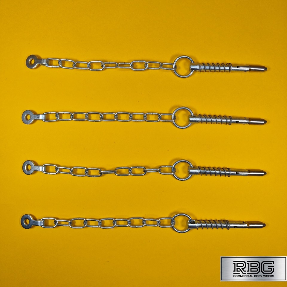 4X Sword Pin and Chain 9.5mm x 113mm | Spring Loaded, Retaining Cotter ...