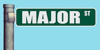 MAJOR ST STREET SIGN HEAVY DUTY ALUMINUM ROAD SIGN 17" x 4" | eBay