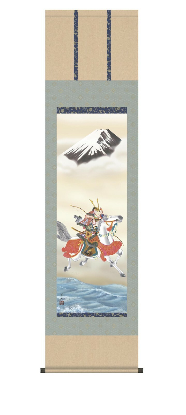 I.S.M Good Luck Hanging Scroll Auspicious Warrior Uzaki Yousan 44x164cm ...