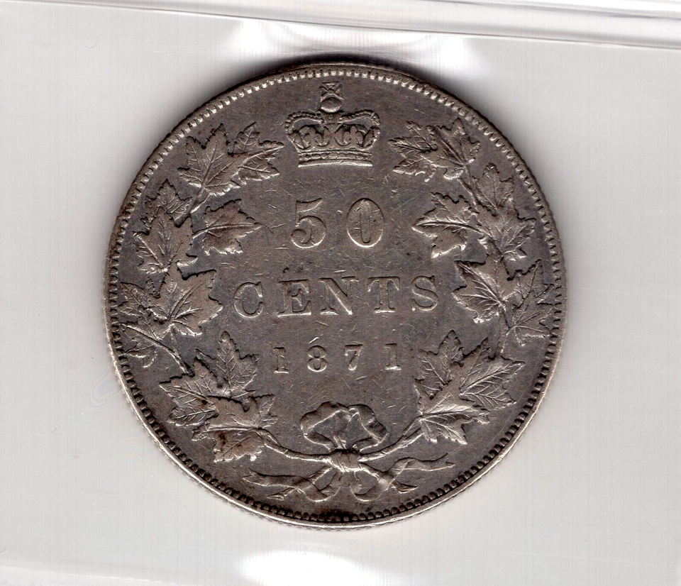 1871 Canada 50 Cents Silver Coin - ICCS Graded EF-40 | eBay