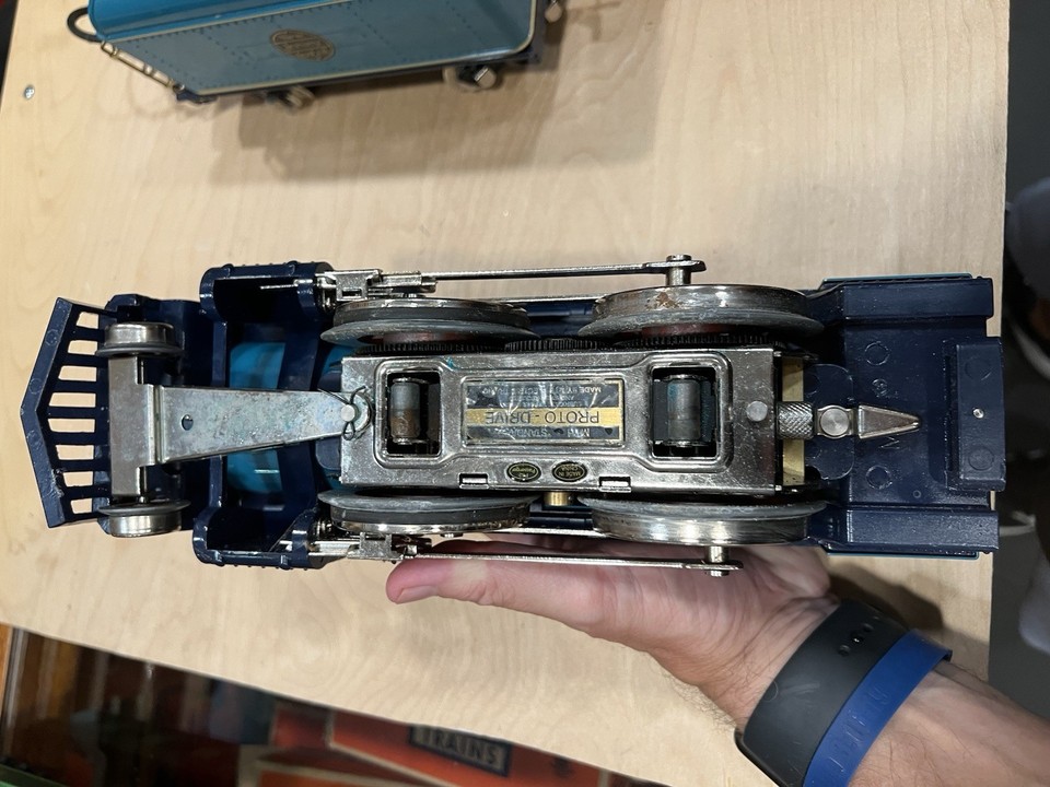 MTH 10-1251-1 Std Gauge 384E Blue Comet steam Locomotive Tender PS 2.0 ...