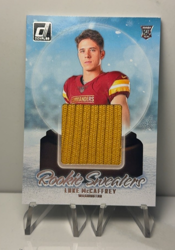 Luke McCaffrey 2024 Panini Donruss Rookie Sweaters Patch Rookie Card | eBay