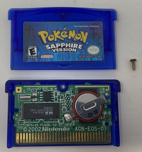 Pokemon: Sapphire Version (Game Boy Advance, 2003) Authentic Genuine ...