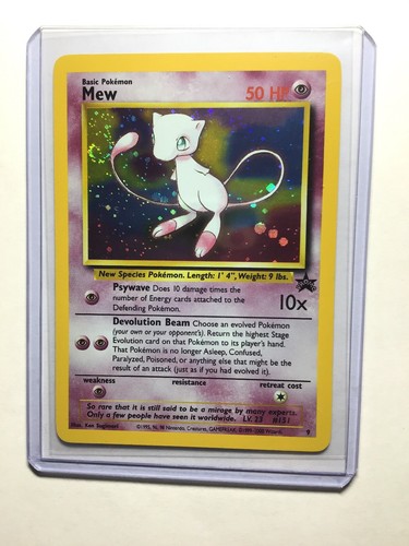 Mew 9 Black Star Promo * SWIRL ERROR * WOTC HOLO Rare NM | eBay