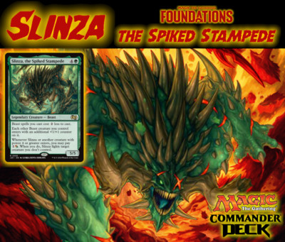Slinza, the Spiked Stampede MTG EDH Commander Deck! Gruul Beast! | eBay