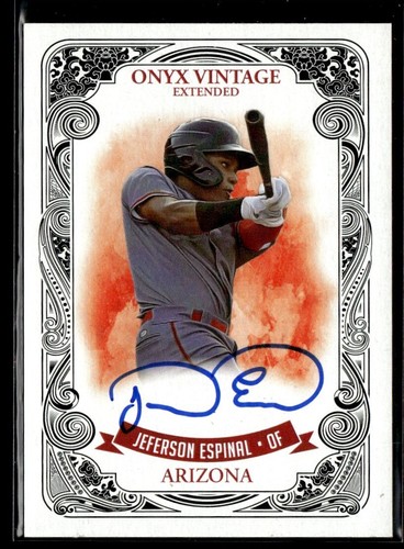2021 Onyx Vintage Jefferson Espinal Auto Arizona Diamondbacks #JE | eBay