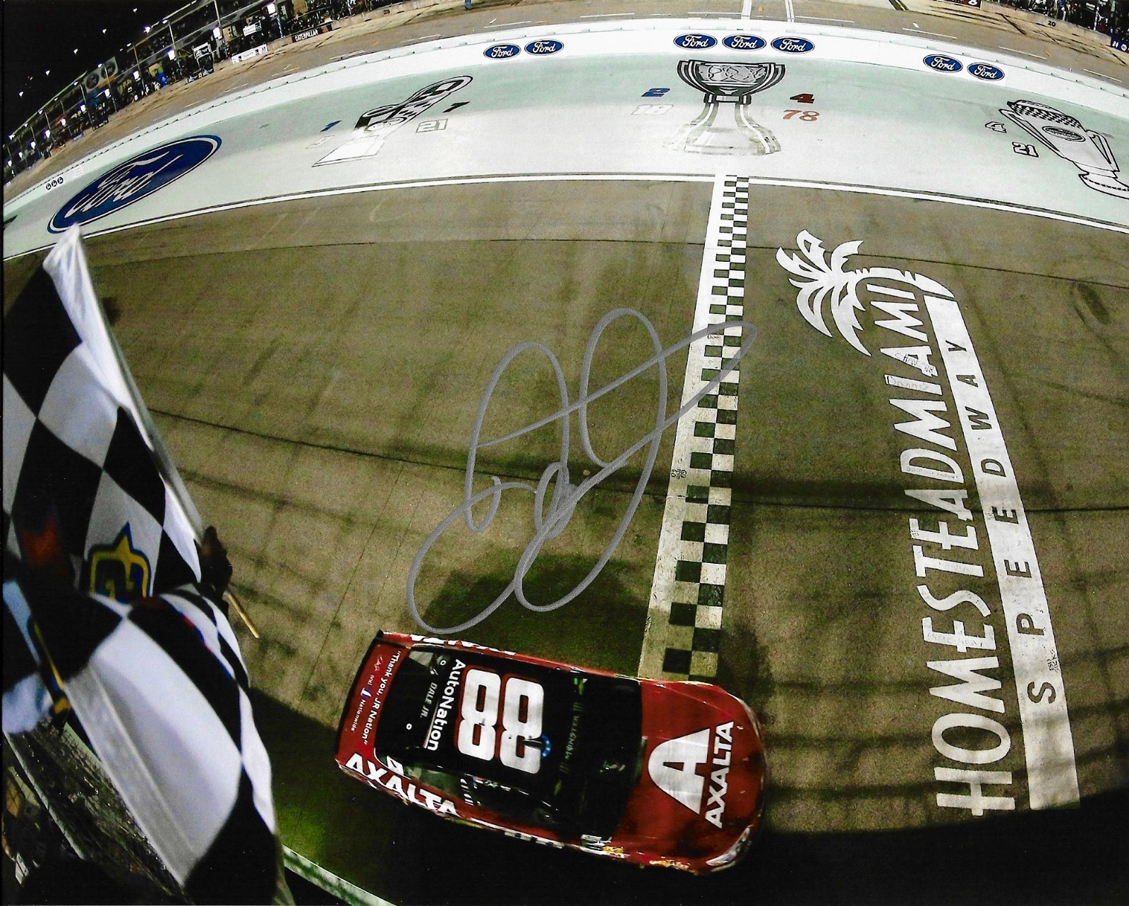 2017 Dale Earnhardt Jr Axalta Last Race Ride Miami Signed 8x10 Photo W ...