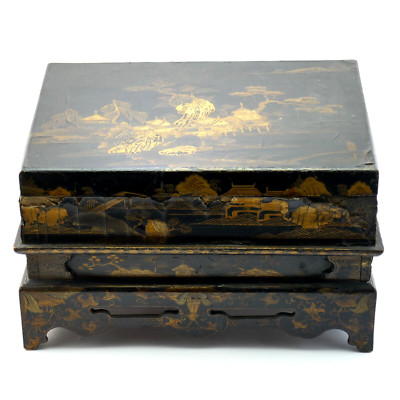 Boxes - Antique Chinese Black Lacquer