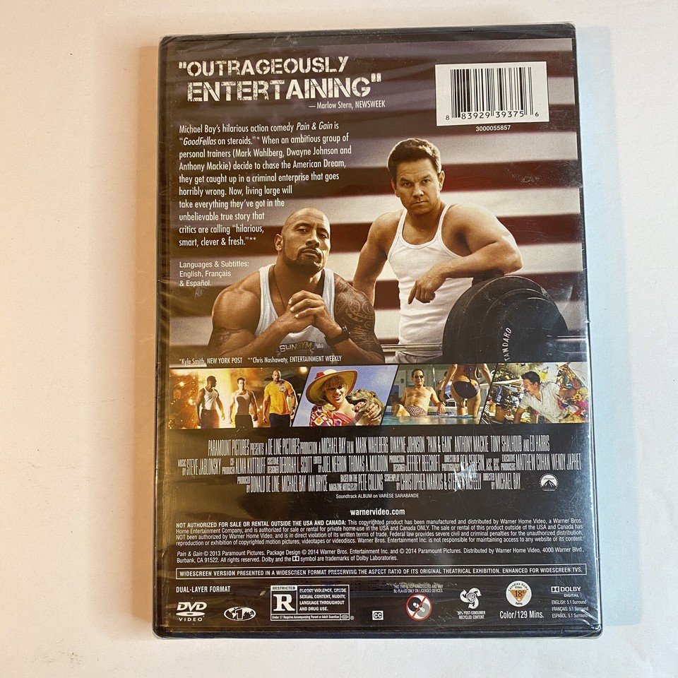 Pain & Gain (DVD, 2014) Dwayne The Rock Johnson Mark Wahlberg - Sealed ...