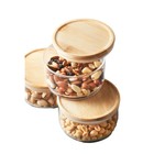 3 Tier Glass Stackable Kitchen Food Storage Containers Set Tea Coffee ...