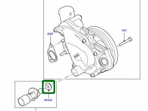 GENUINE LAND ROVER OIL COOLER OUTLET PIPE SEAL 3.0L SC V6 PETROL ...