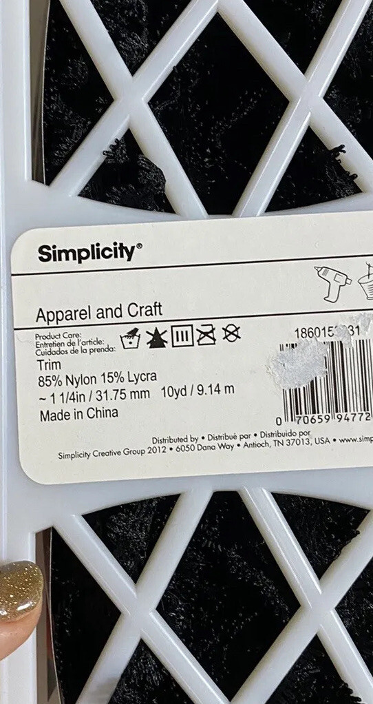 Black Simplicity apparel and Craft trim ribbon 1 1/4" 10yd | eBay