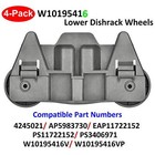 4-Pack W10195416 Dishwasher Wheels Replacement for Kitchen W10195416 ...