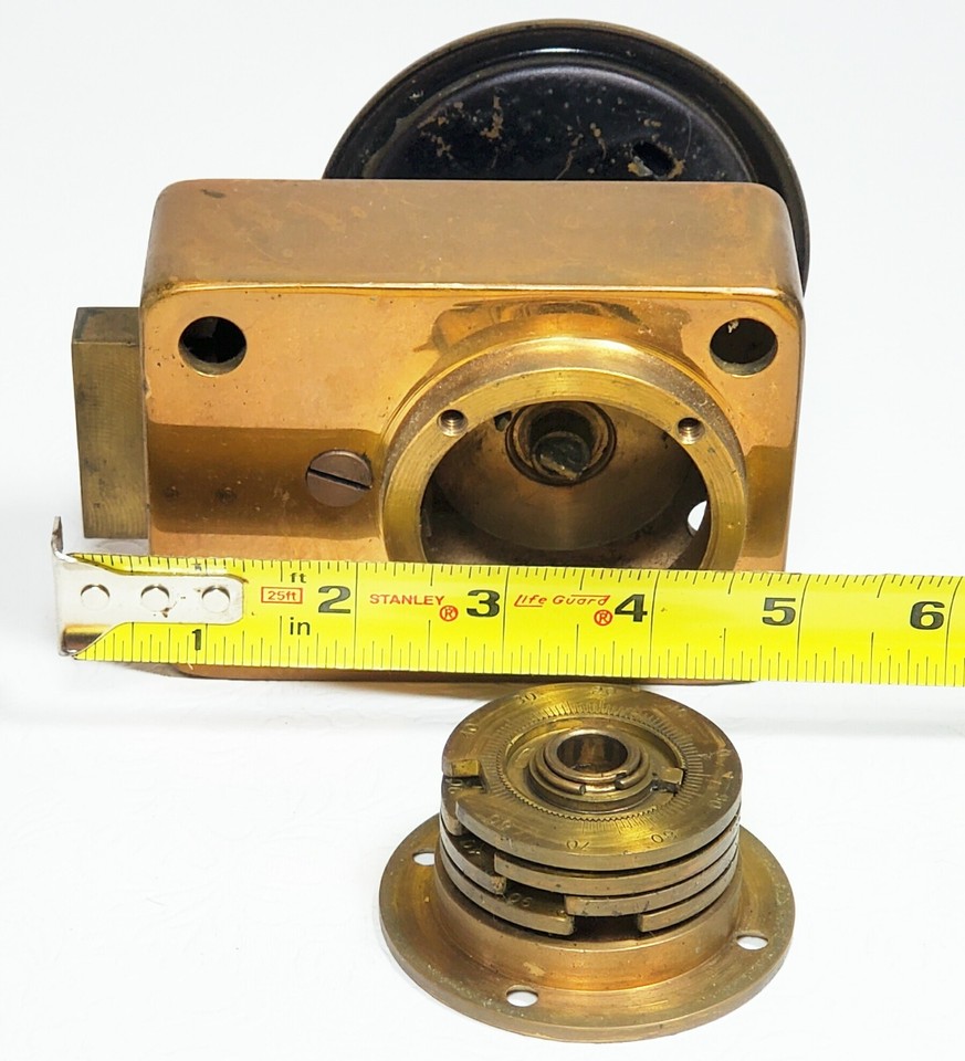 Rare Antique Mosler Vault Door 4-Wheel Hand-Change Brass Combination ...