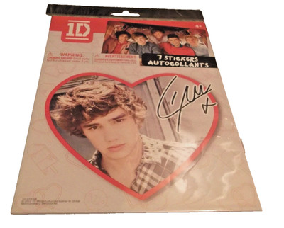 1D ONE DIRECTION Collector Sticker with LIAM Payne Heart Sticker by ...