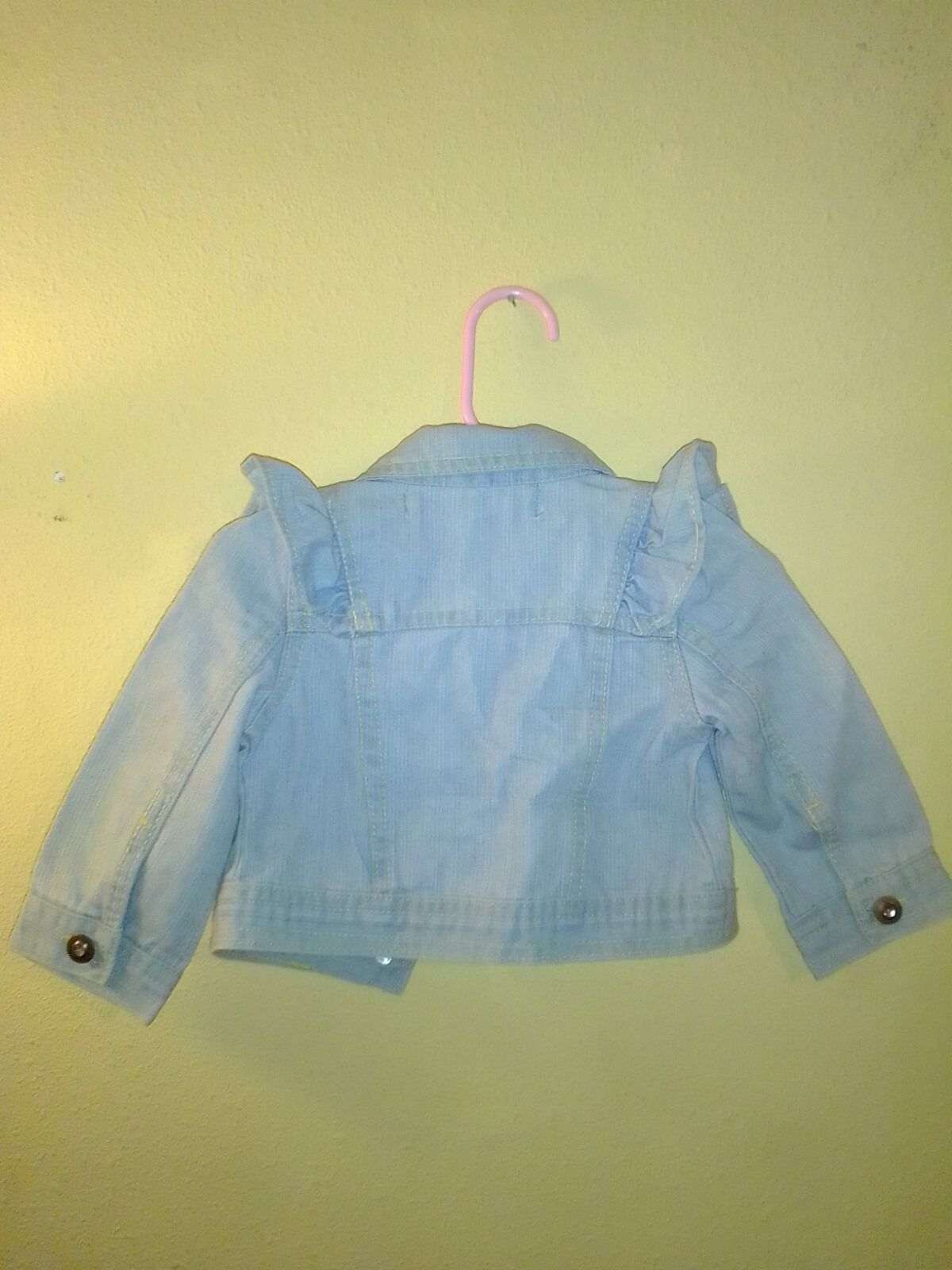 Nannette baby blue ruffle shoulders 12 month old girl jean jacket | eBay